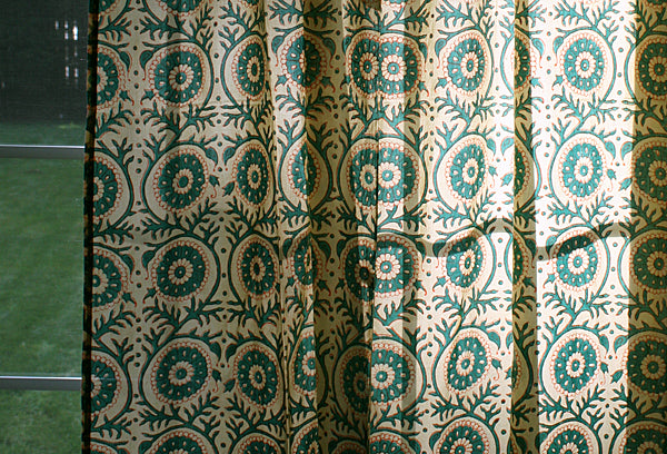 Hand Block Printed Window Panels from India – IndusDecor