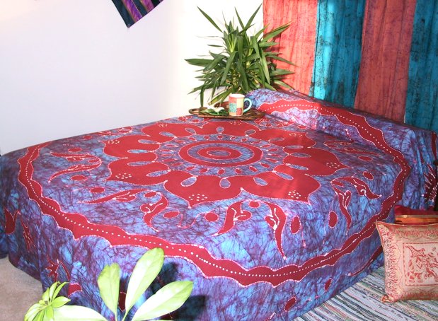 Hand Painted Batik Bedspreads from India – IndusDecor