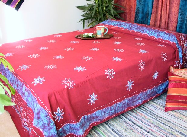 Hand Painted Batik Bedspreads from India – IndusDecor